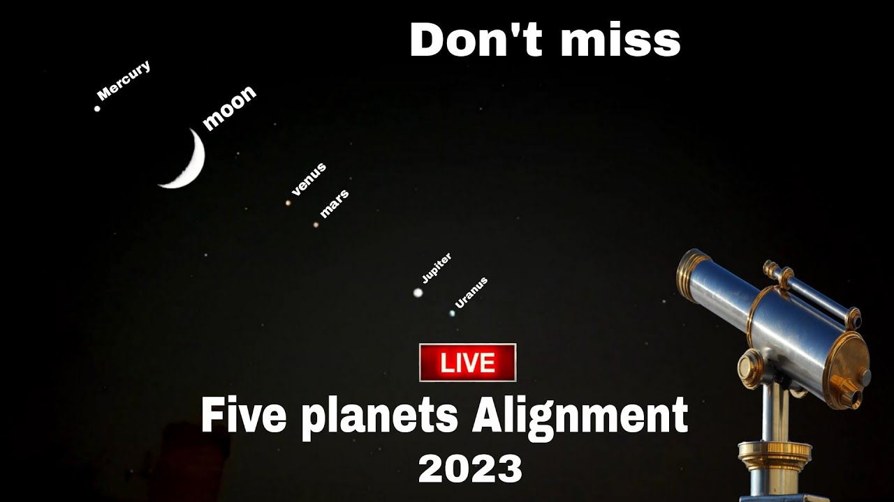 [Live] Five planets alignment in the night sky !! A rare planetary ...