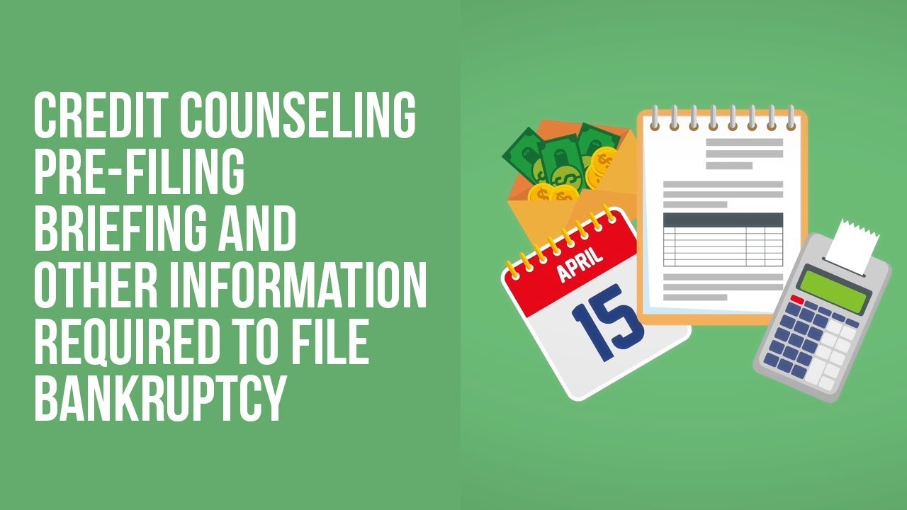 Credit Counseling Pre Filing Briefing and Other Information Required to ...
