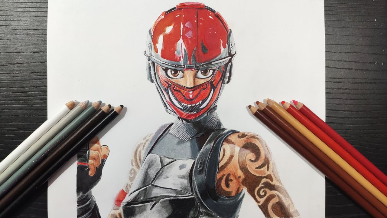 ASÍ ES COMO DIBUJE SKIN TRYHARD DE FORTNITE BATTLE ROYALE -DESENFRENO ...