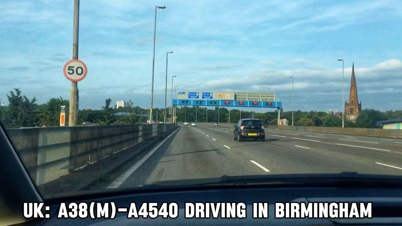 UK: A38(M)-A4540 | Driving in Birmingham | UK Time Lapse Driving Tour ...