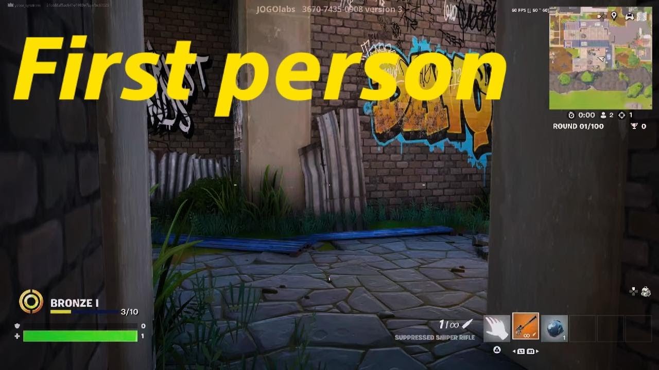 First person in FORTNITE - YouTube