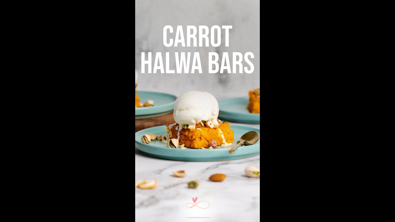 Carrot Halwa Bars Recipe With Vanilla Ice Cream || Infinity Platter ...
