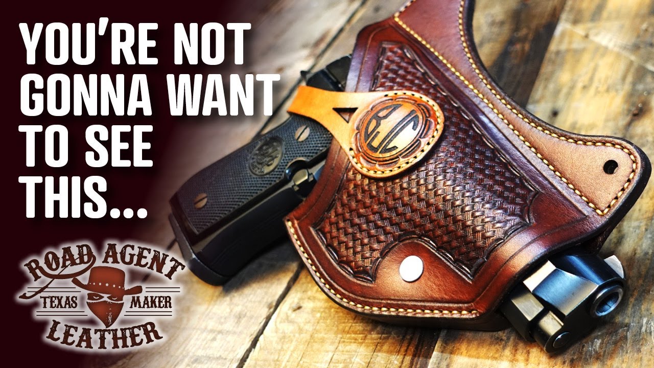 Custom Leather Gun Holsters Women's Waistband Holster | Leather Floral