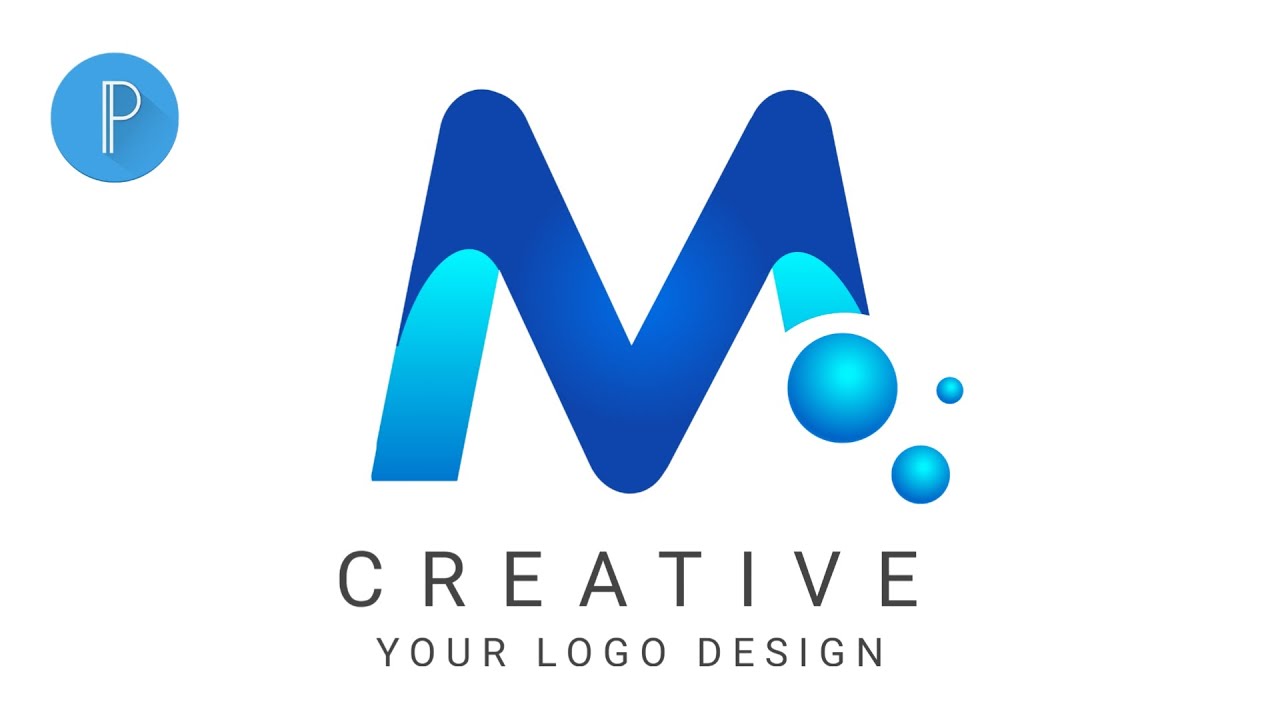 M Letter logo design How to make logo design on pixellab Editing - YouTube