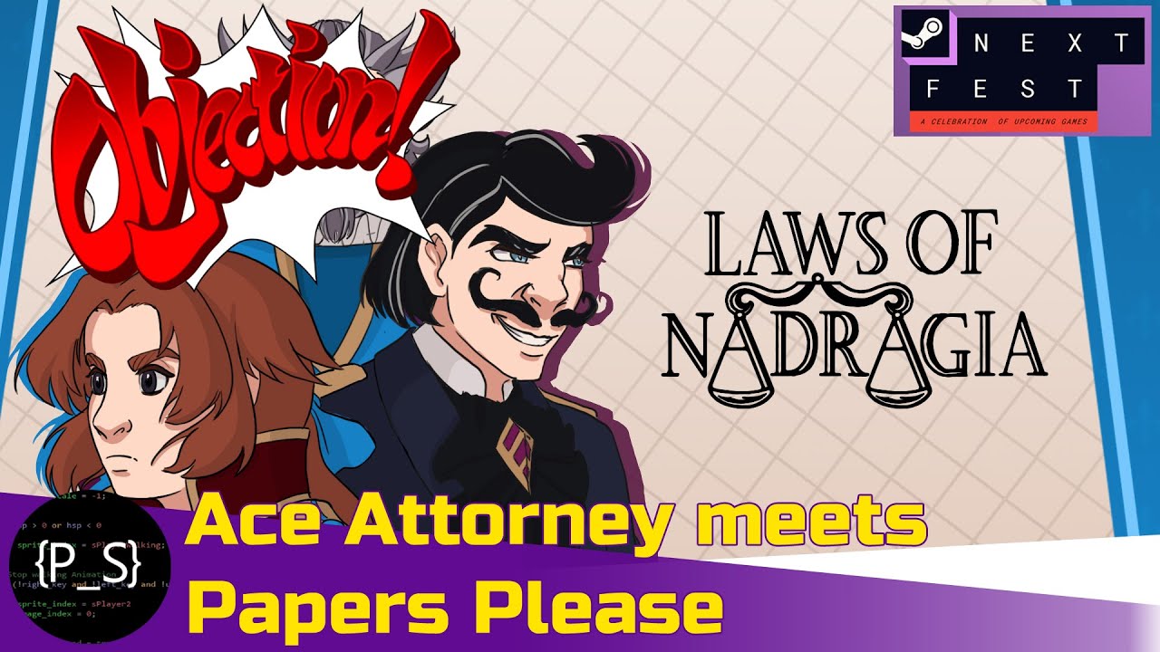 Phoenix Wright style courtroom game | LAWS OF NADRAGIA | Steam Next ...