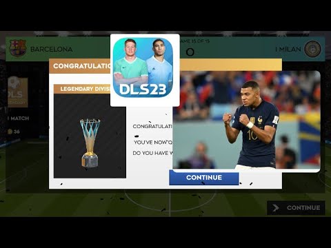 DLS 23 Legendary Division Final Barcelona vs I Milan 7-0 Hat trick ...