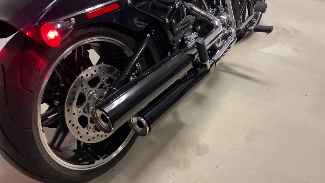 2020 Harley Davidson Breakout 114 Stock Exhaust - Before - YouTube