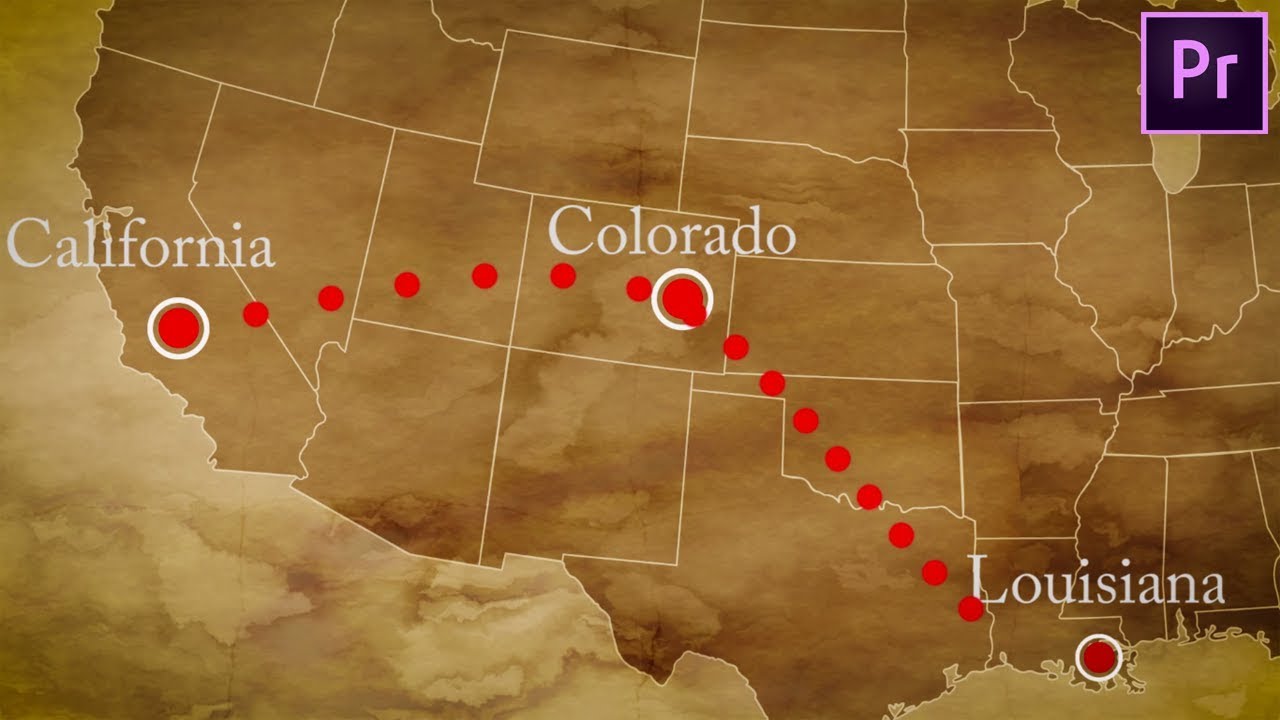 Draw an animated travel line on map, Premiere Pro COMMING SOON Tutorial ...