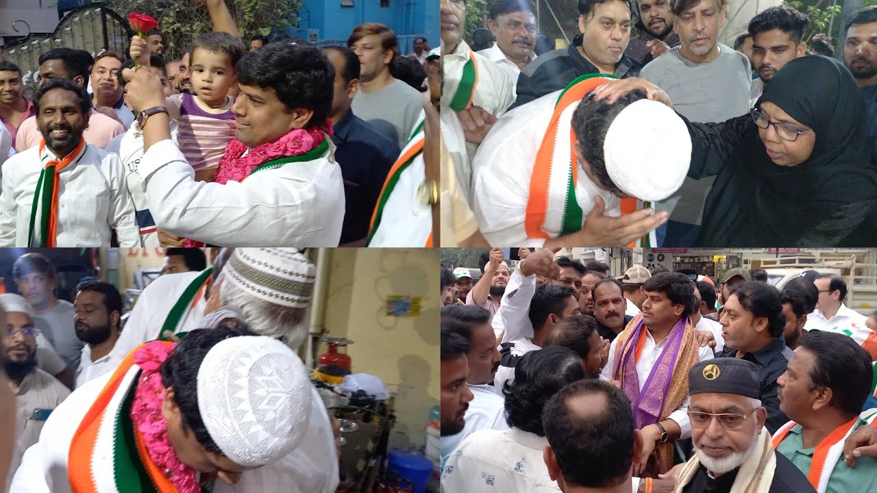 Malakpet Congress MLA Candidate Shaik Akbar Padyatra In Verious Parts ...