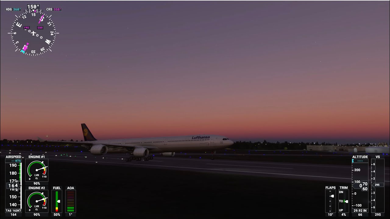 Lufthansa A340-600 Takeoff From Hamburg FS2020 - YouTube