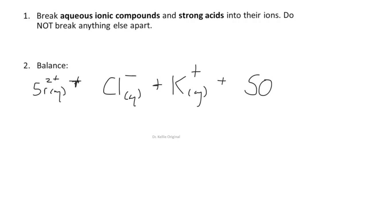 Ionic Equations and Net Ionic Equations - YouTube