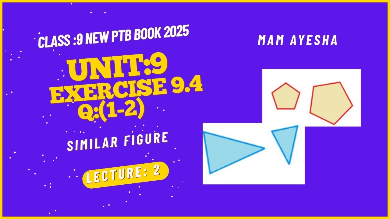 Class 9 Math | Exercise 9.4 Q(1-2) | class 9 math PTB new book (2025 ...