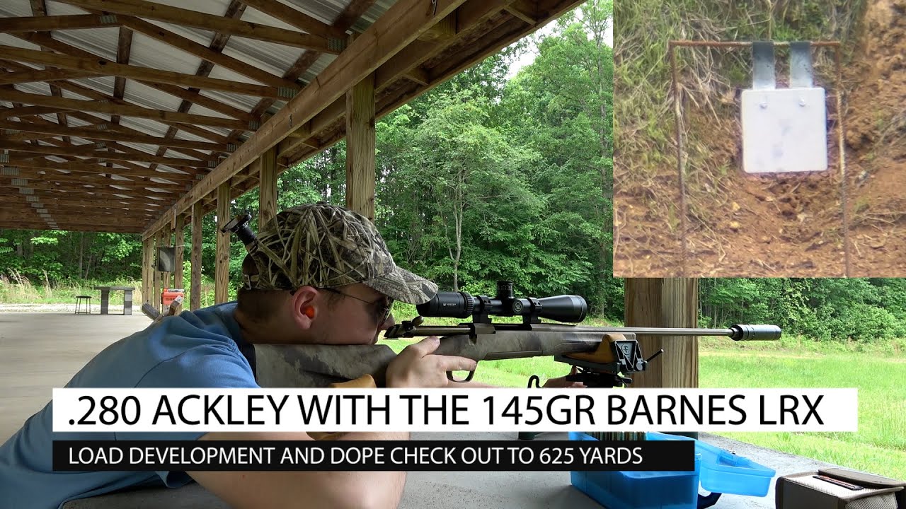 .280 Ackley with the 145gr Barnes LRX: Load development and DOPE check ...