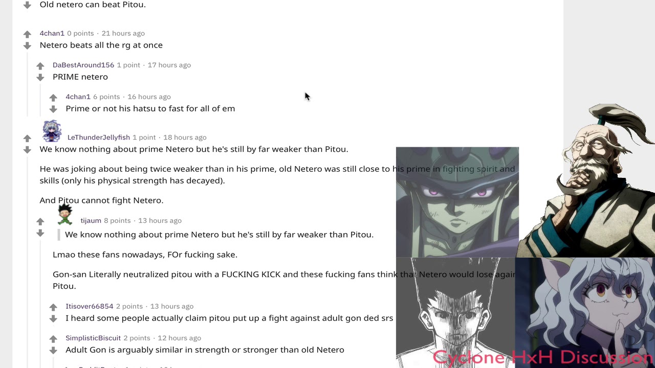 Hunter x Hunter Fan Topic- Prime Netero vs. Neferpitou - YouTube