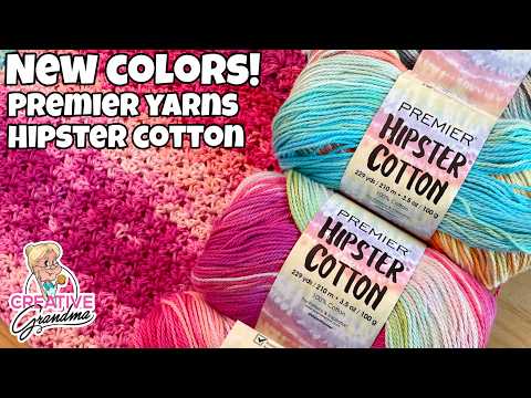 New Premier Hipster Cotton Colors! 😍 (YARN SWATCH) 5 Beautiful New Colors! #makeitpremier