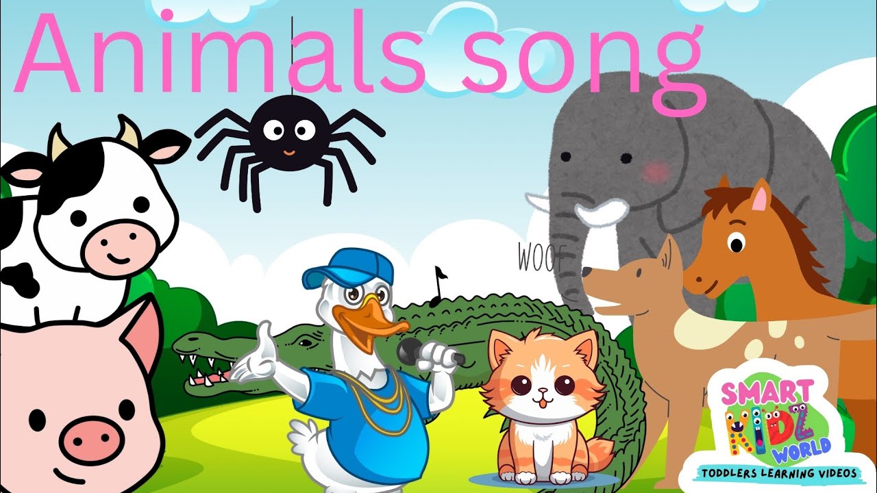 Animals song for kids|animals song for babies|rhyme|Smart kidz world ...