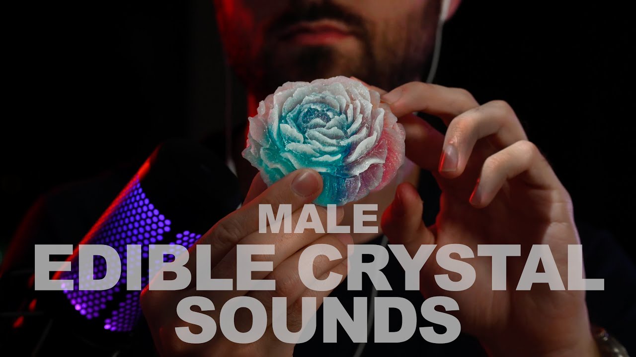 ASMR Edible Crystals Sounds - Crunchy Eating Sounds - Beard ASMR - YouTube