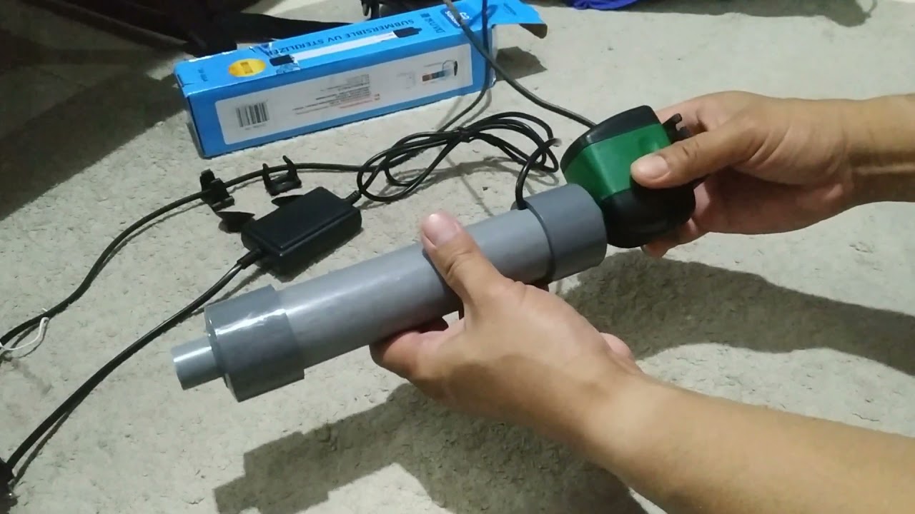 Submersible UV light full cover for aquarium - YouTube