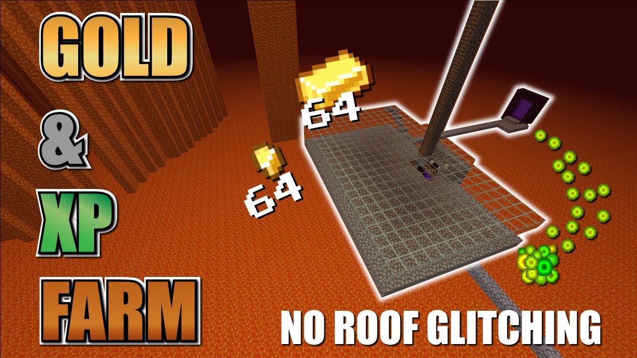Minecraft GOLD Farm & XP Farm / Zombie Pigman Xp farm - NO GLITCH - YouTube