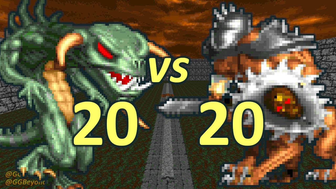 20 Green Chaos Serpents vs 20 Centaurs - Monster Infighting - Hexen Retro Battles - YouTube