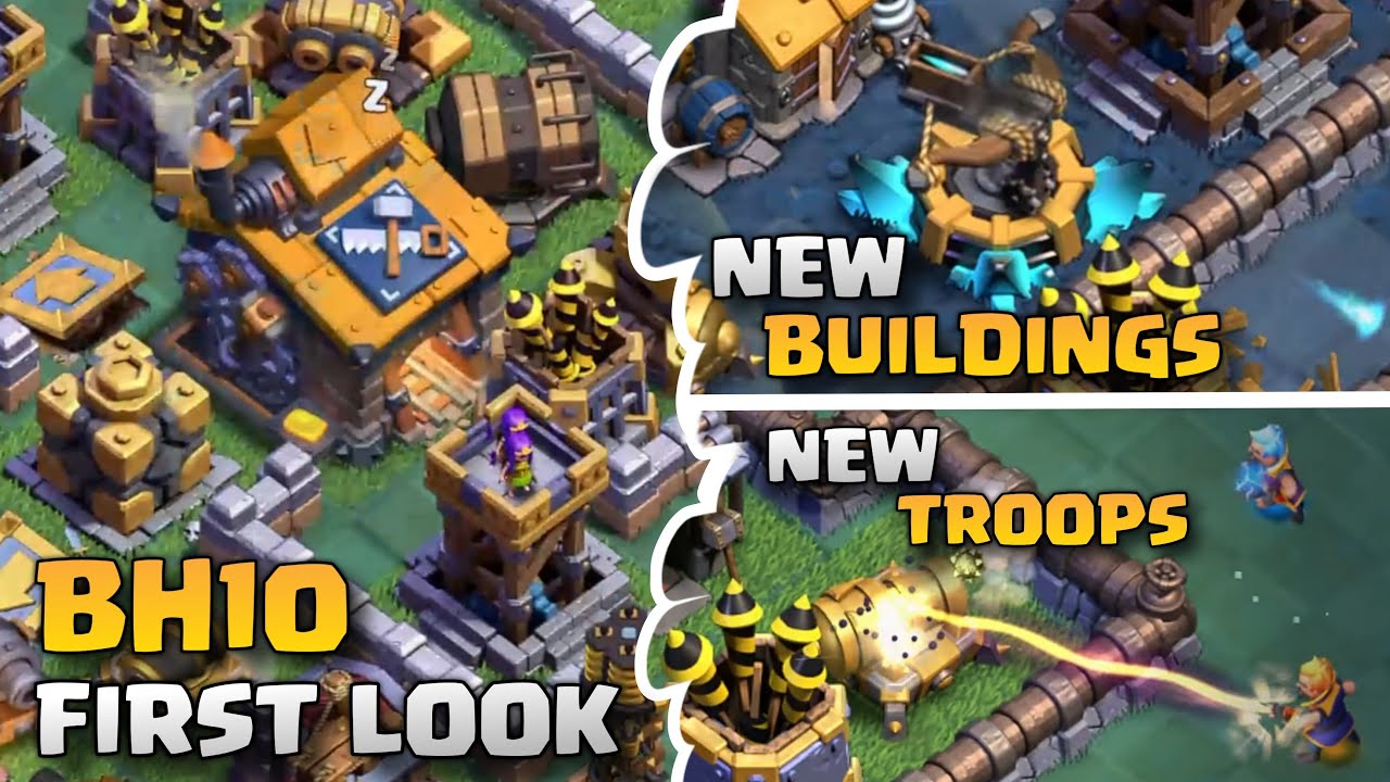 UPDATE : Builder Hall 10 First Look || New Troop ElectroFire Wizard ...