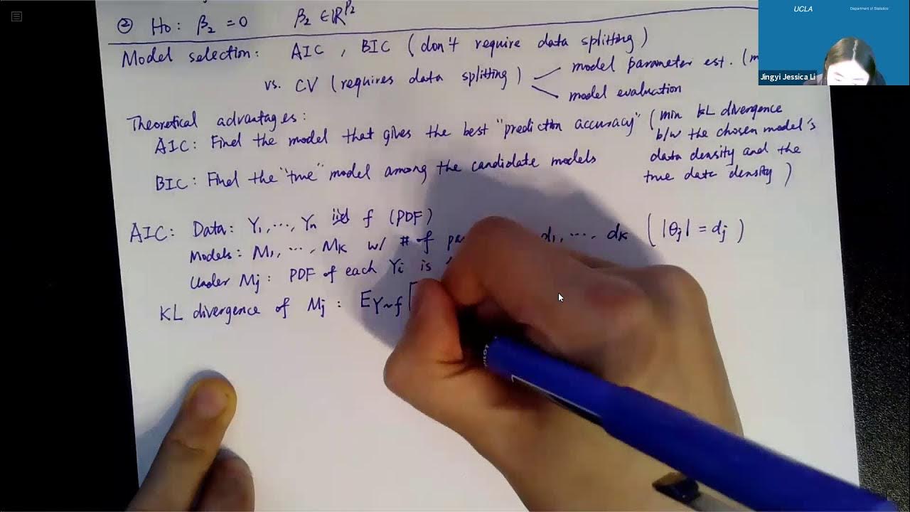 STATS 205 - Hierarchical Linear Models - Lecture 18 (AIC and BIC; Mallow's Cp; AICc) - YouTube