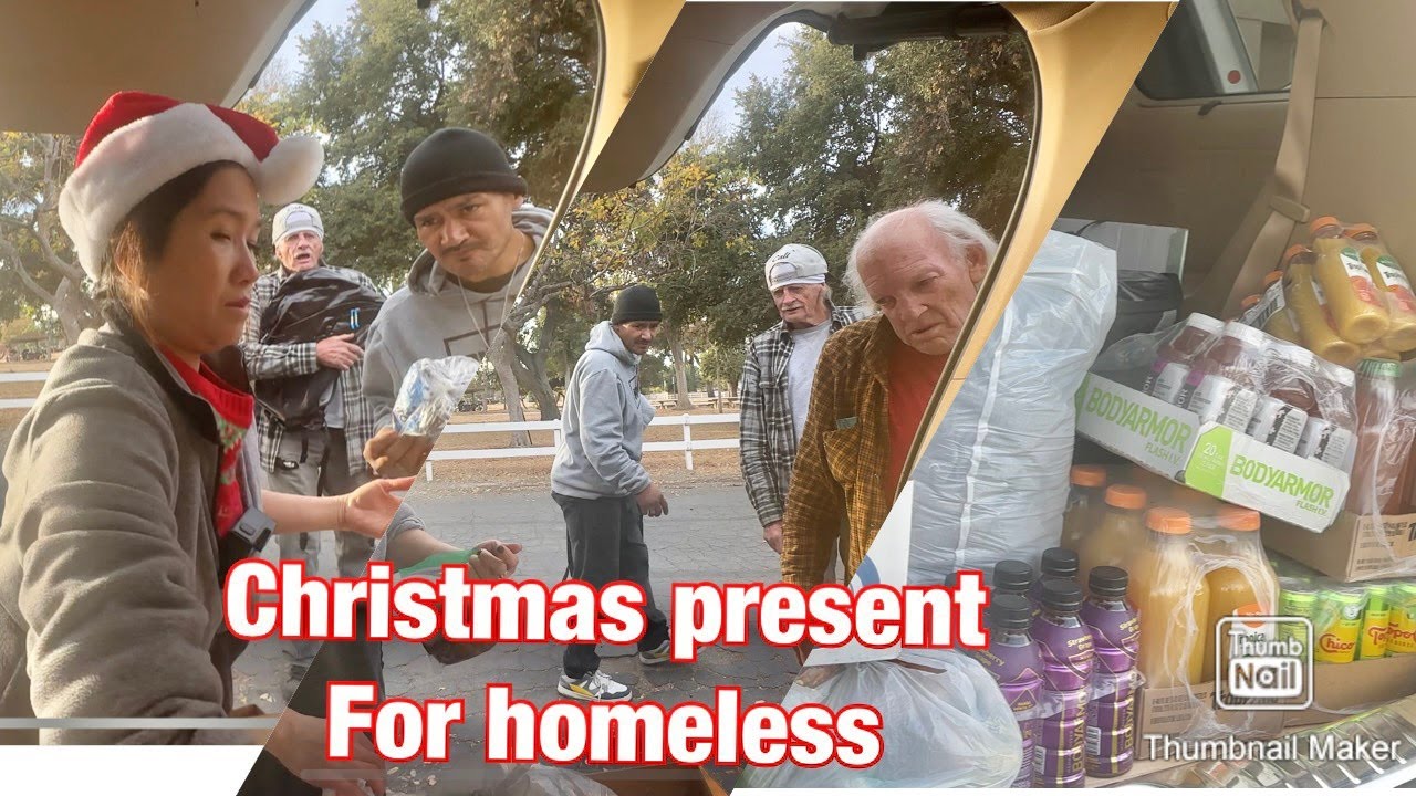 Christmas Present For The Homeless People in the street ! - YouTube