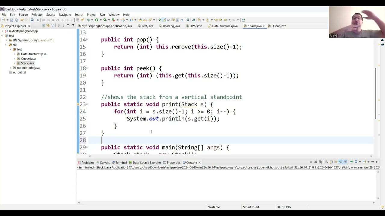 CSC162 L10 - Java Stacks & Queues - YouTube