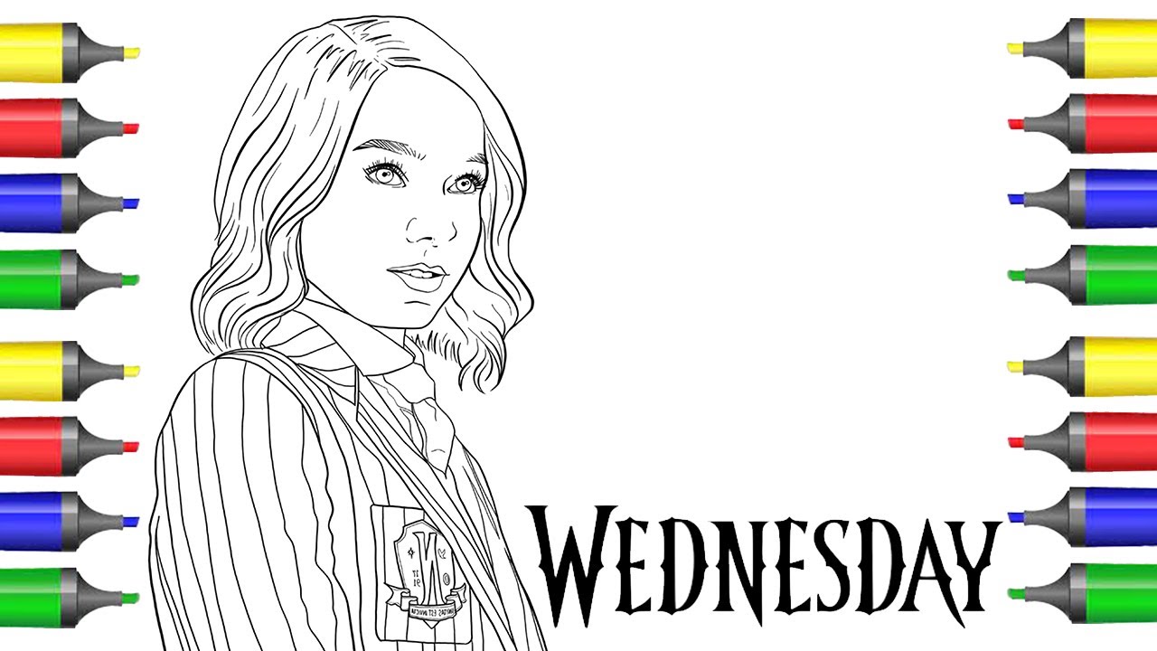 Coloring Enid Sinclair from Wednesday / Music [NCS] / - YouTube