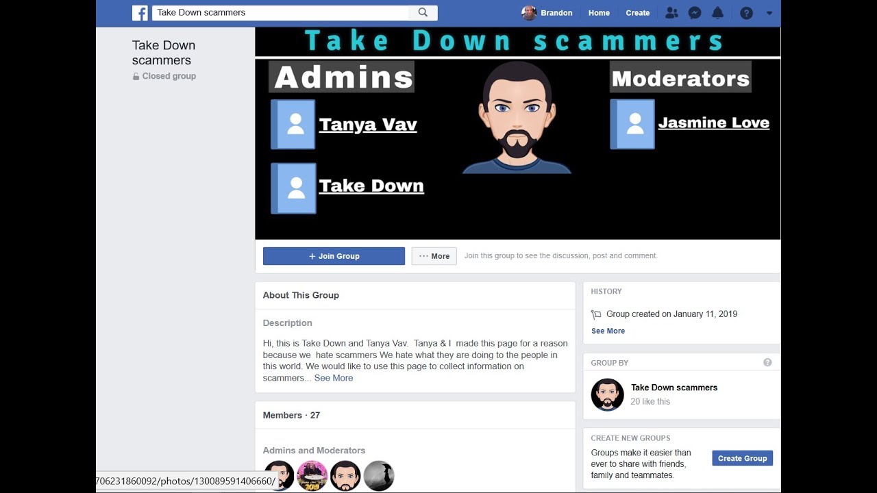 We made a Facebook group take down scammers come and join if you like ...