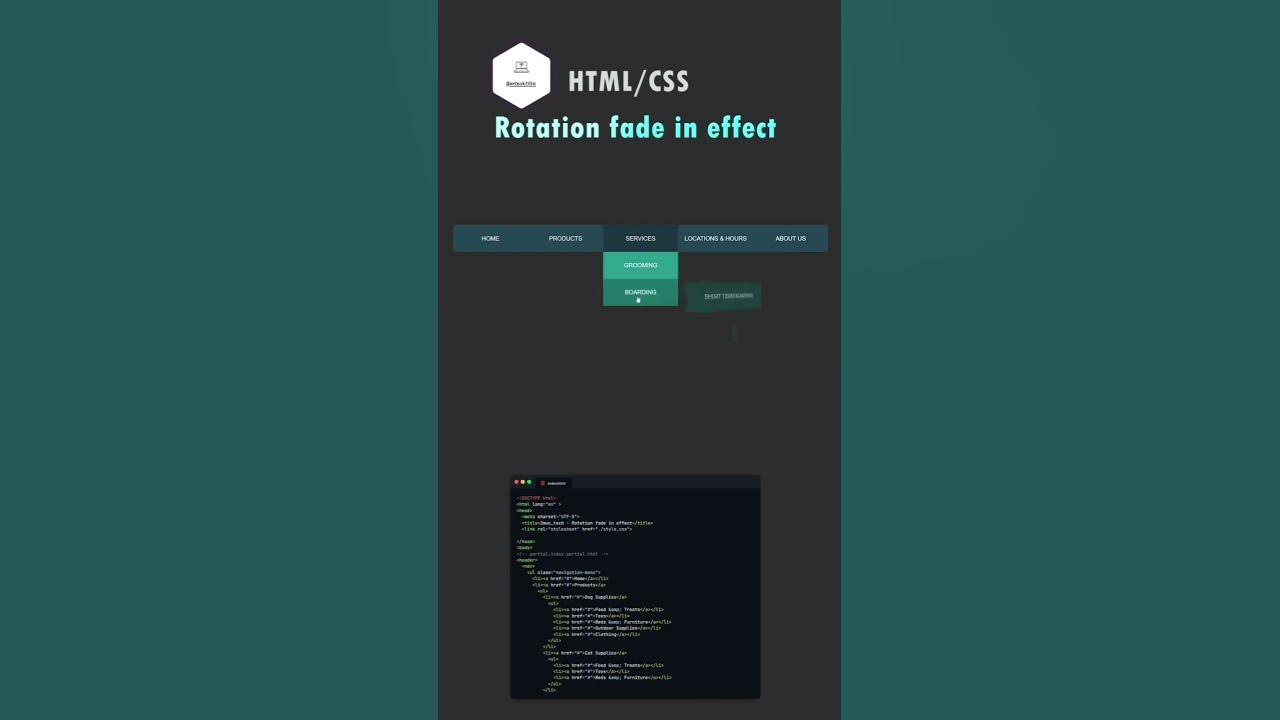 Rotation Fade🤟 ️shorts Viral Coding Coder Webdevelopment Html Javascript Codinglove 