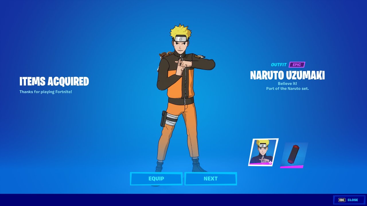 Uzumaki Naruto Skin Review | Fortnite x Naruto Shippuden - YouTube