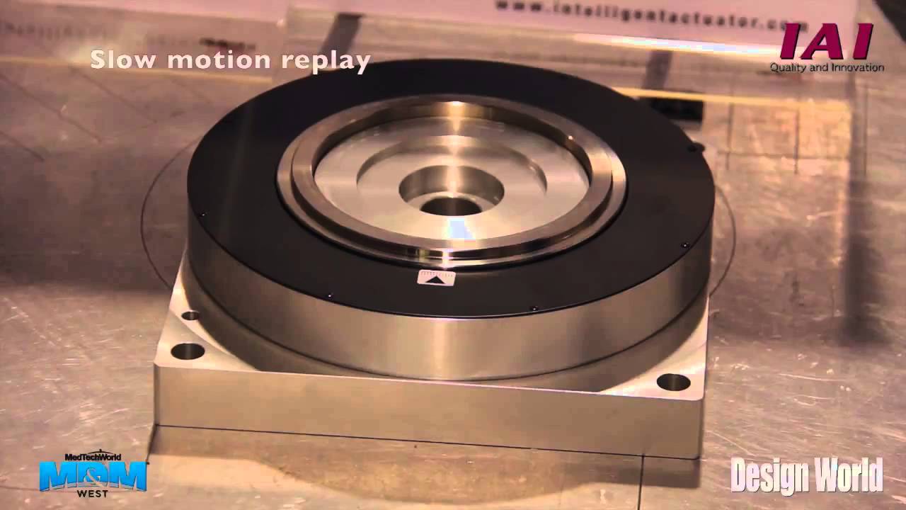 DD Direct Drive Motor Rotary Actuator by IAI how it rotates very short ...
