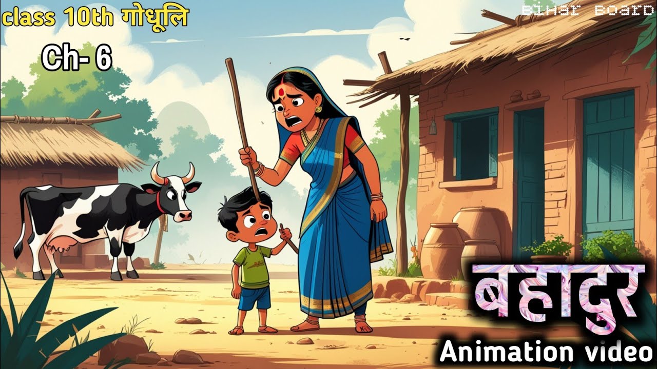Animation | Bahadur by amarkant | bihar board class 10 hindi chapter 6 ...