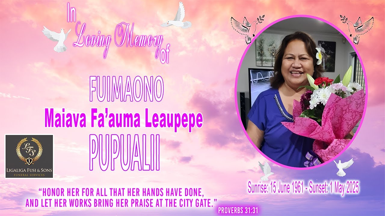 Family Service of Fuimaono Maiava Fa'auma Leaupepe Pupualii - YouTube