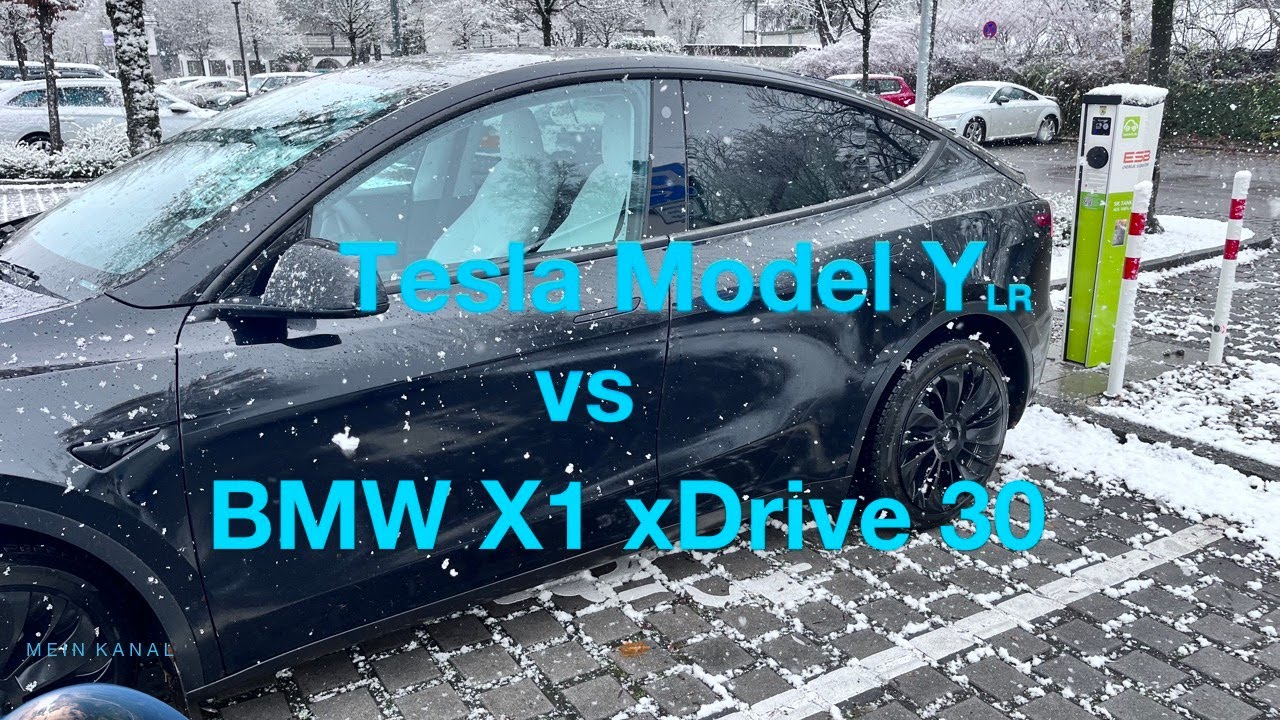 Tesla Model Y Long Range vs BMW X1 Xdrive30 - ein virtueller Vergleich ...