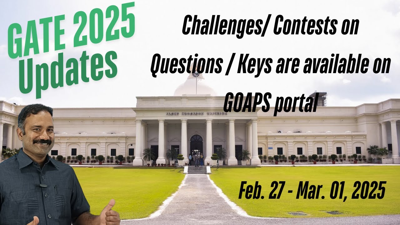 GATE 2025 Updates-Challenges / Contests on Questions / Keys are ...