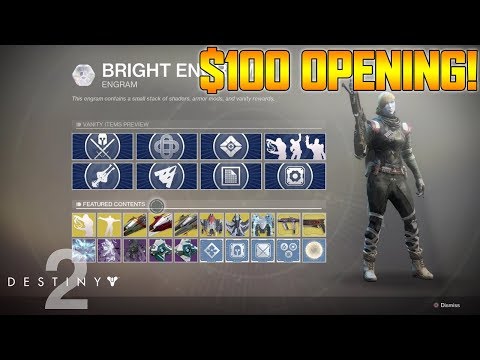 DESTINY 2 - $100 EVERVERSE ENGRAM OPENING + MAX POWER GRINDING GAMEPLAY ...