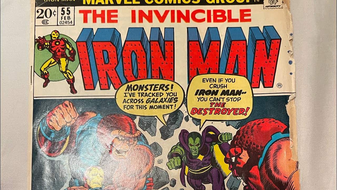 Iron Man #55 1973 1st appearance of Thanos and Drax the Destroyer - YouTube