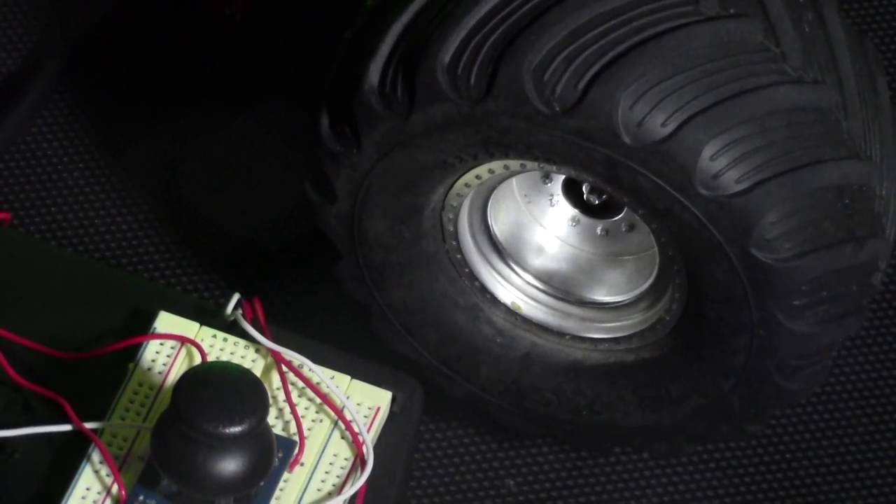 Single analog stick to control rc car test - YouTube