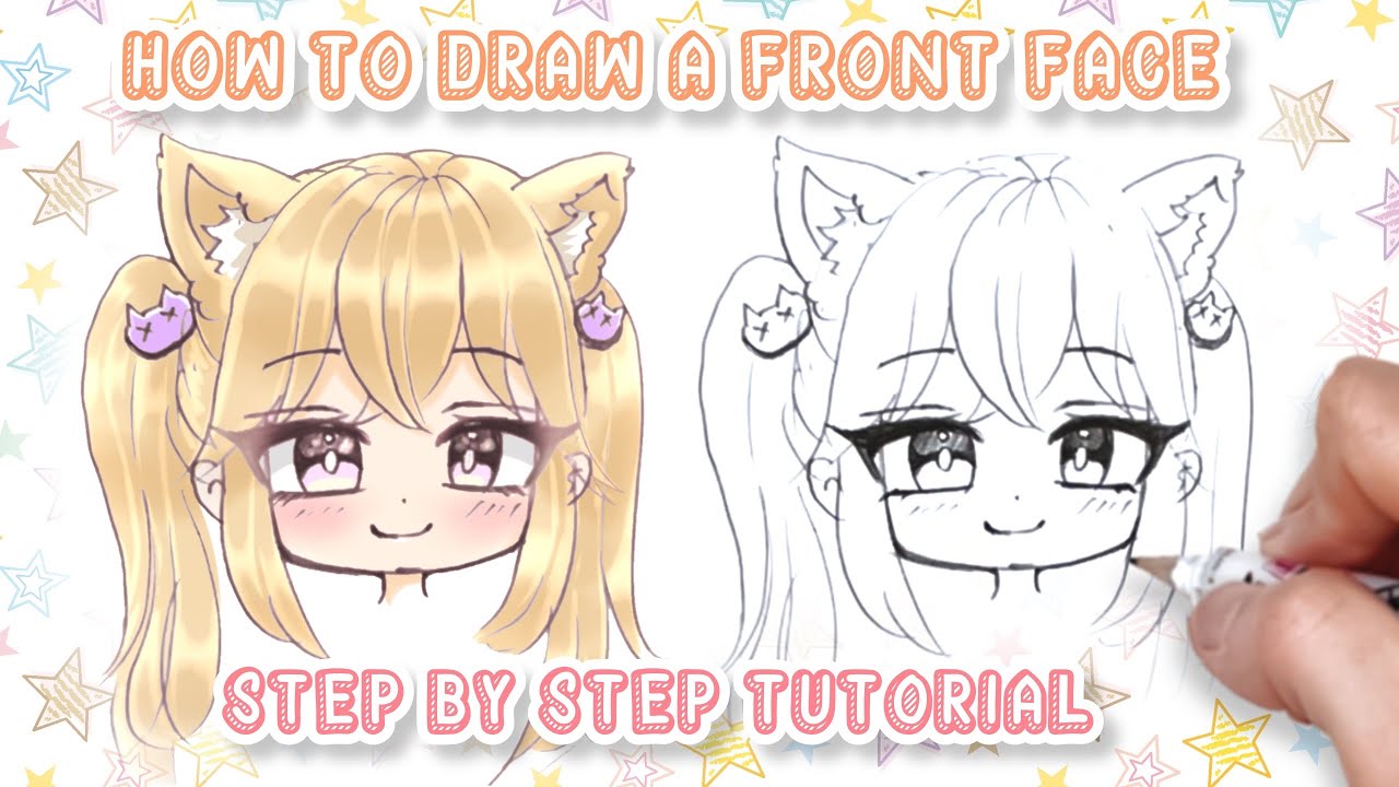 [Step by step tutorial]How to draw a front face/easy Pencil drawig ...