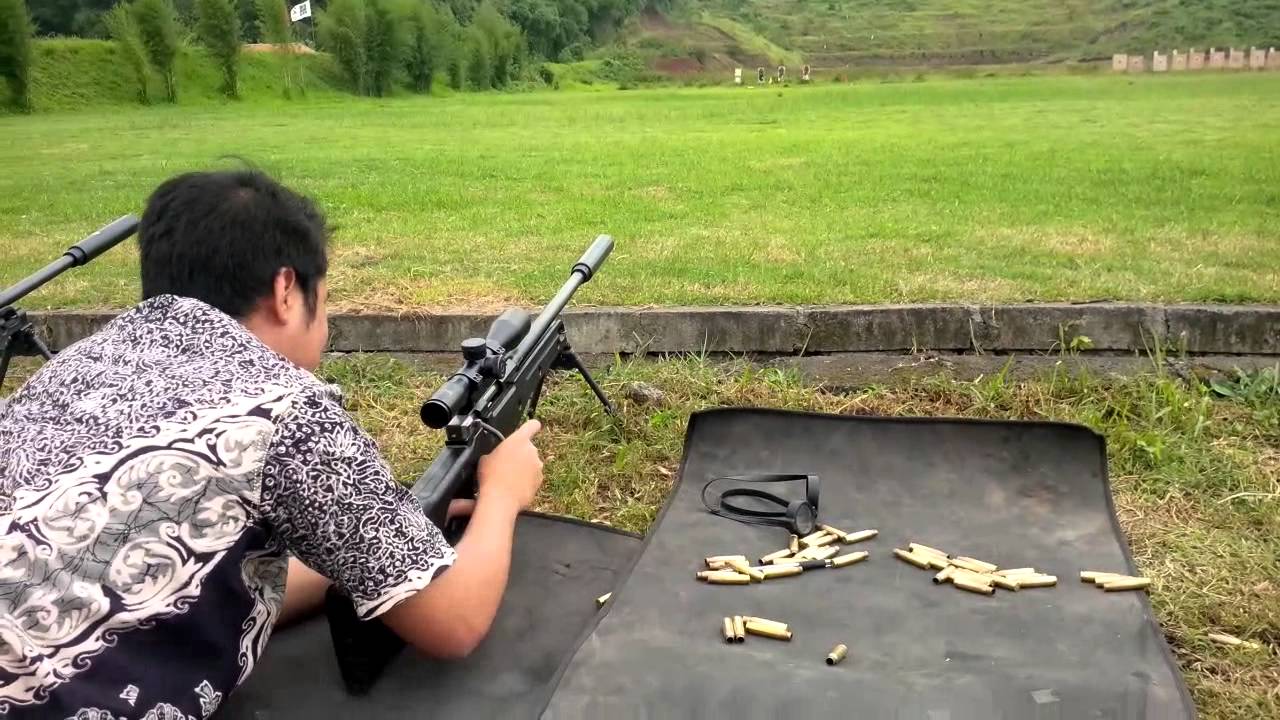 Accuracy International Artic Warfare Sniper Rifle At Gunung Bohong Part ...