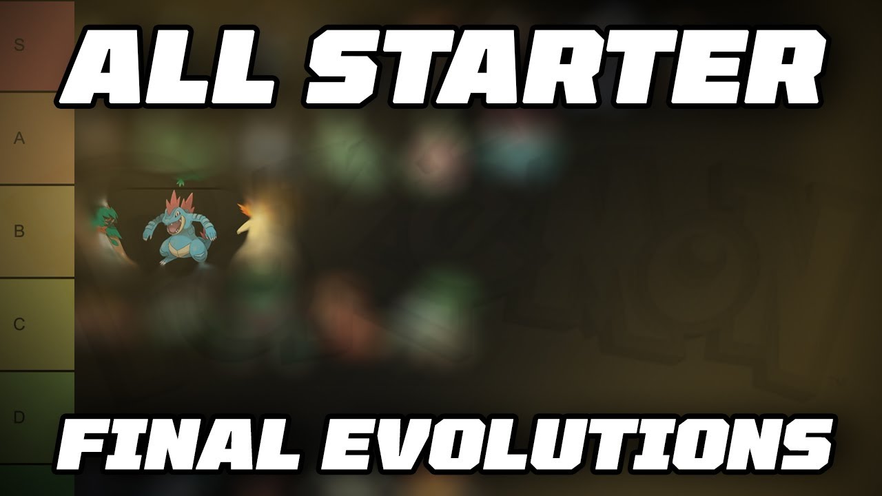 Tier Ranking Every Final Evolution Starter Pokemon - YouTube
