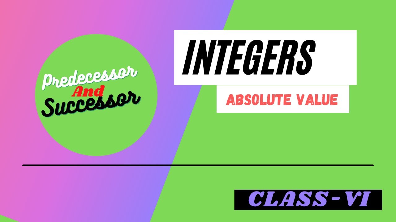 What is Absolute value of an Integer...What is Successor and ...