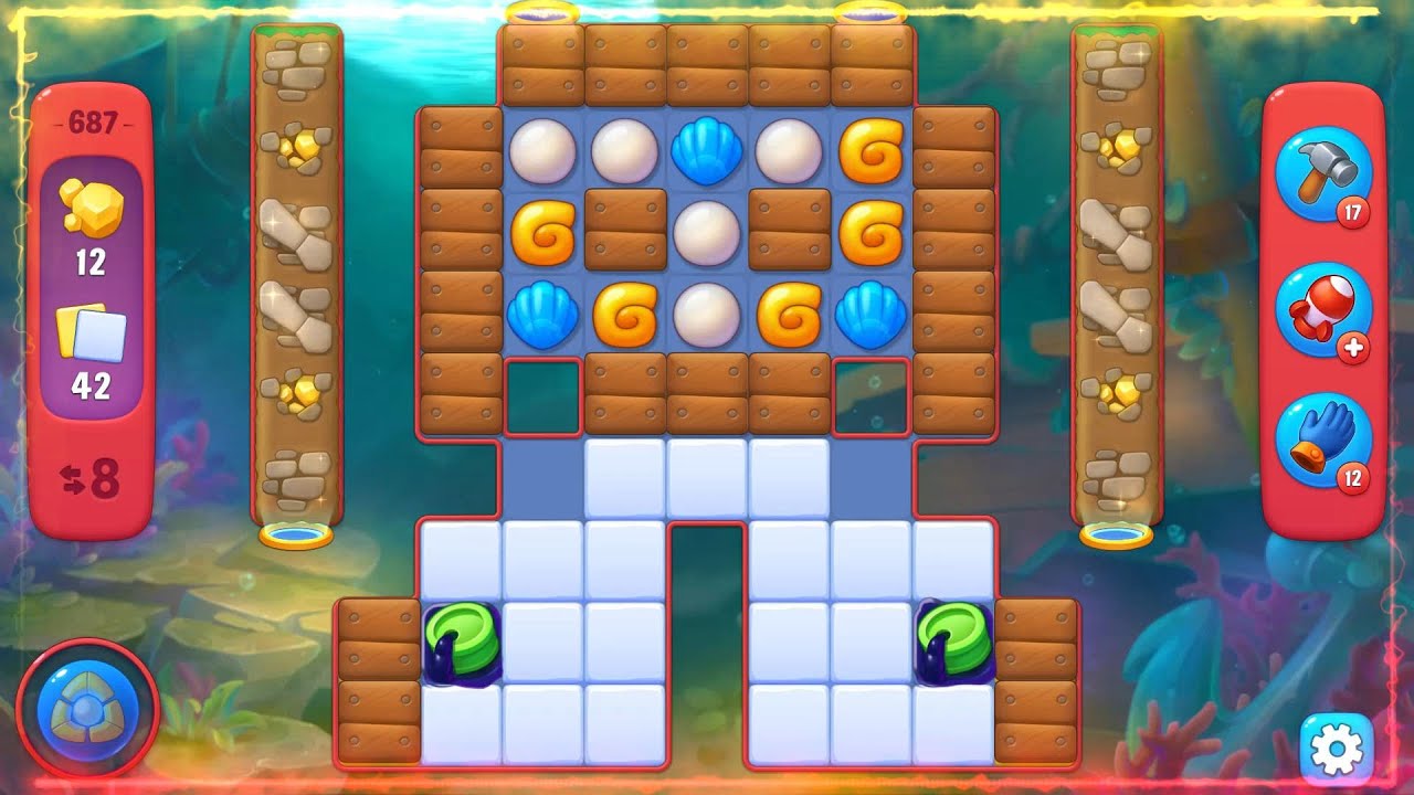 fishdom LEVEL 687 HARD - YouTube