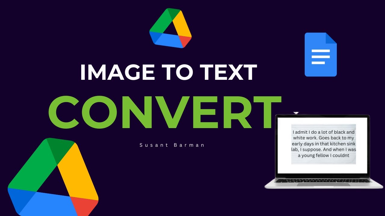 Image to text convert Google Drive | Image to text using Google Docs - YouTube