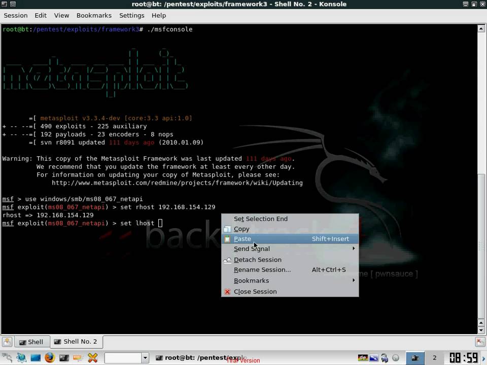 Metasploit Hacking Remote Cmd Connection Youtube