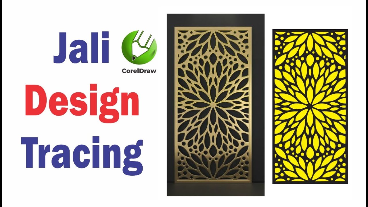 CorelDraw Easy Jali Design Tracing. - YouTube