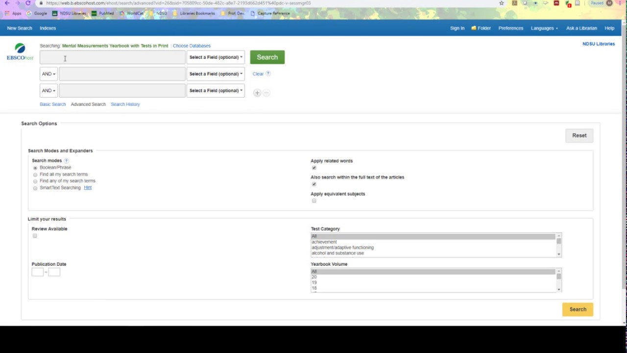 Mental Measurements Yearbook Tutorial - YouTube