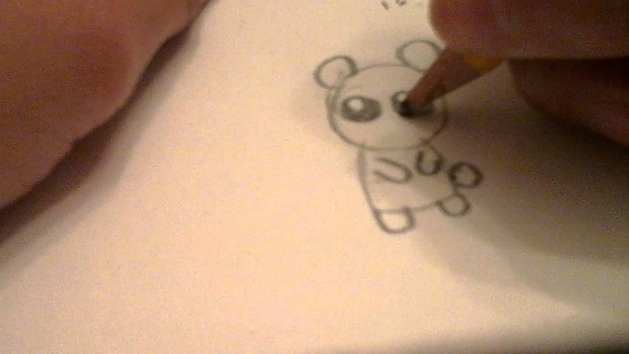 How to draw a baby bear. - YouTube